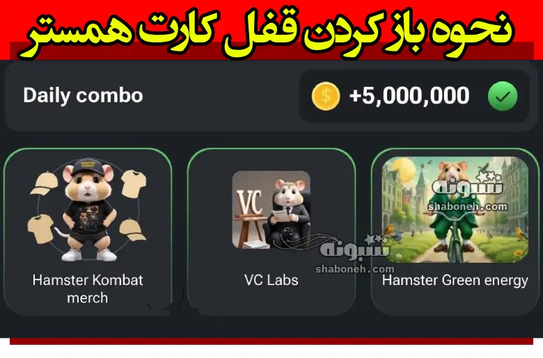 کارت hamster kombat merch کجاست نحوه باز کردن قفل آن - مجله شبونه